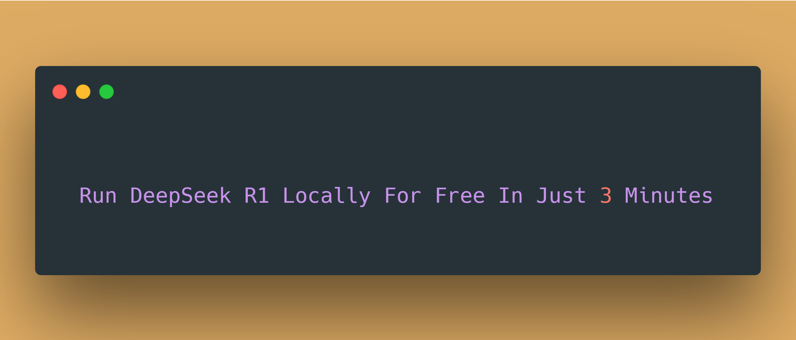 How To Run DeepSeek R1 Locally for Free in Just 3 Minutes